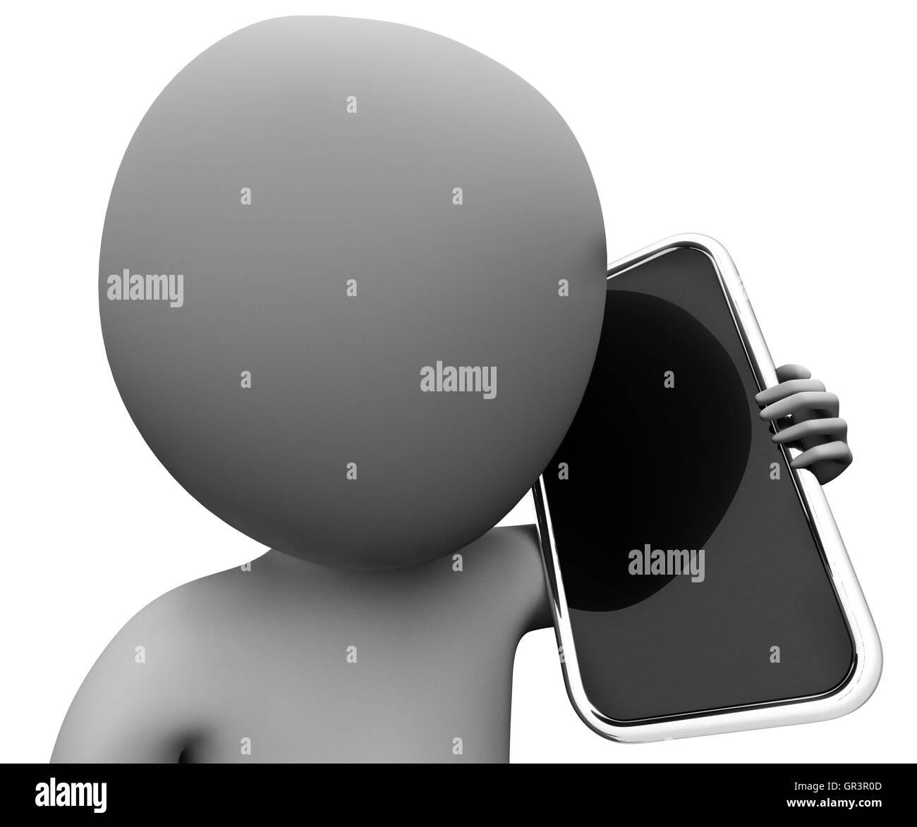 Voip Online Indicating World Wide Web And Www 3d Rendering Stock Photo ...