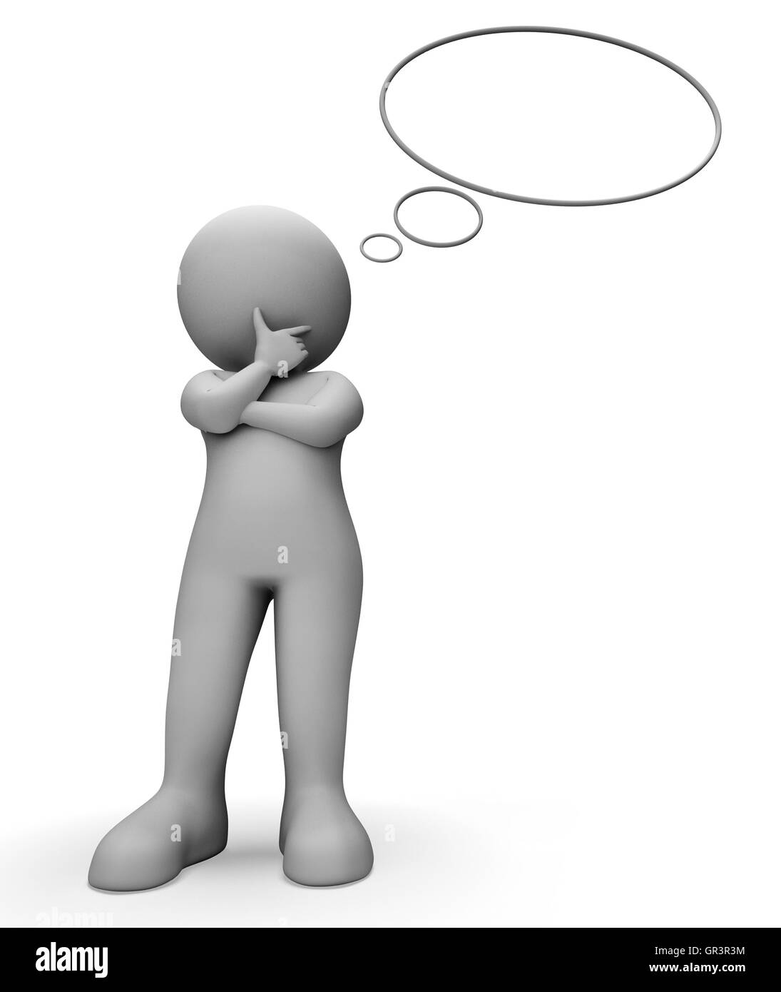 Thought rendering Black and White Stock Photos & Images - Alamy