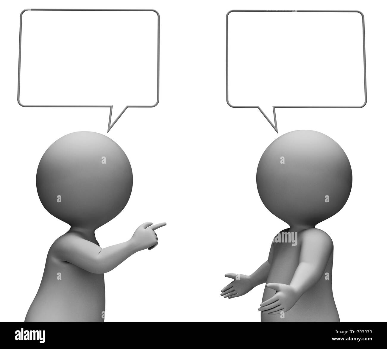 Speech Bubble Showing Copy Space And Talking 3d Rendering Stock Photo ...