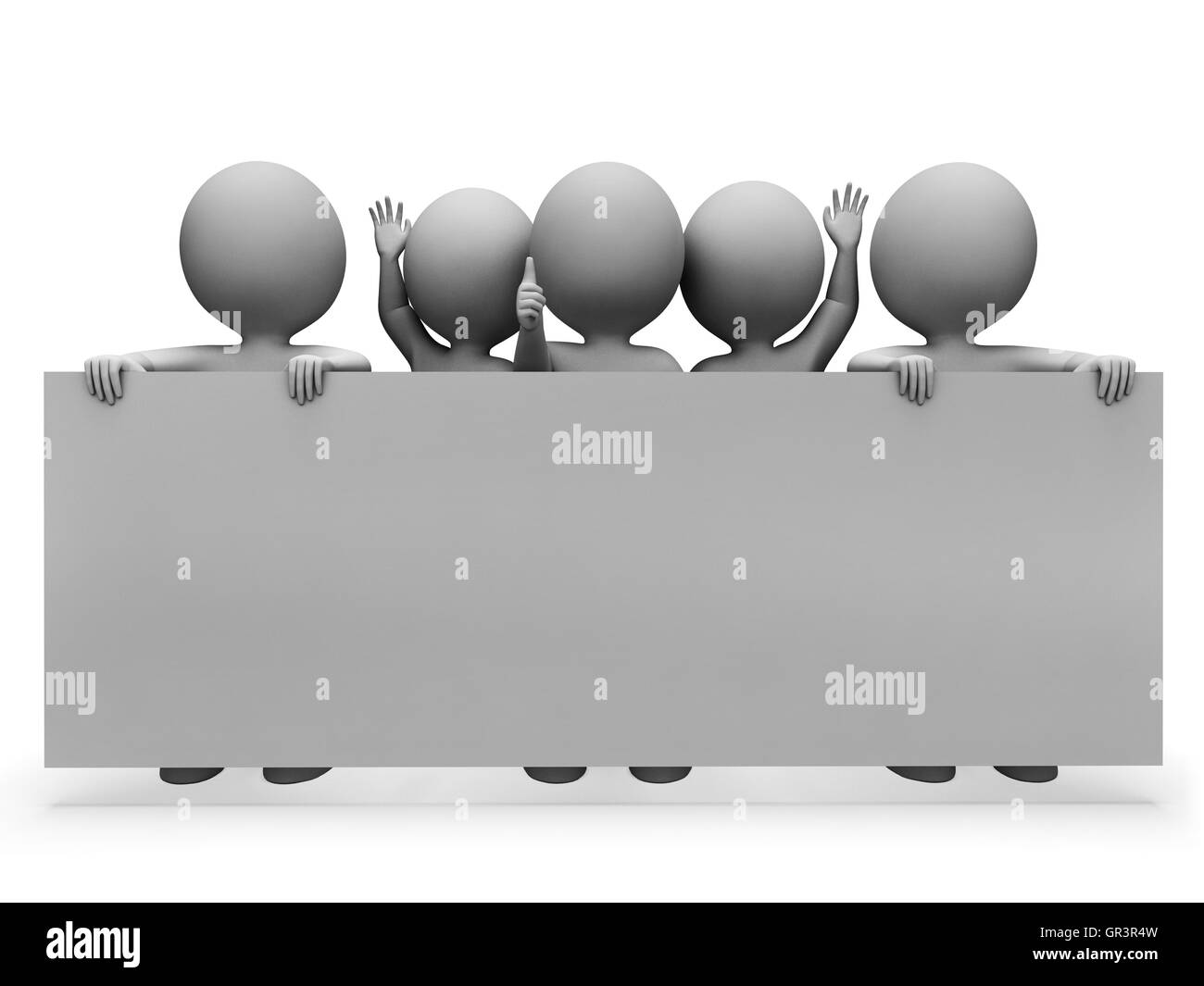 Copyspace Blank Meaning Men Illustration And Characters 3d Rendering ...