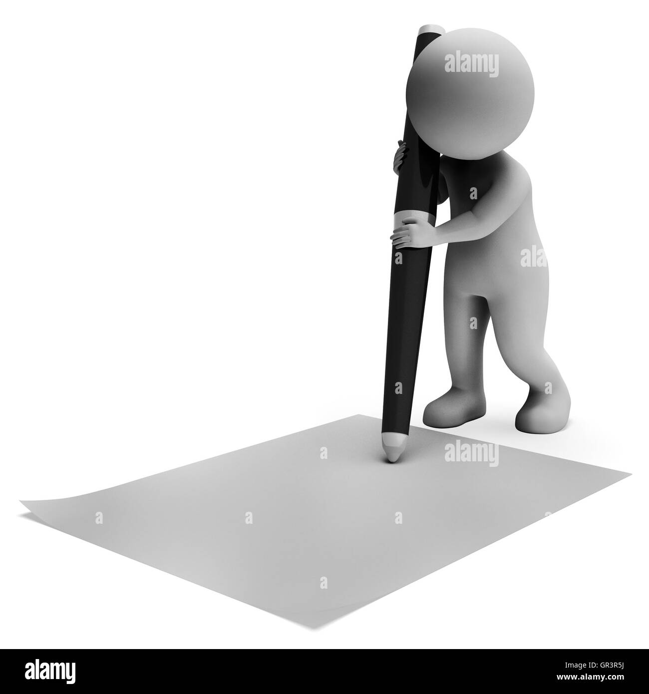 Message Writing Meaning Copy Space And Messages 3d Rendering Stock ...