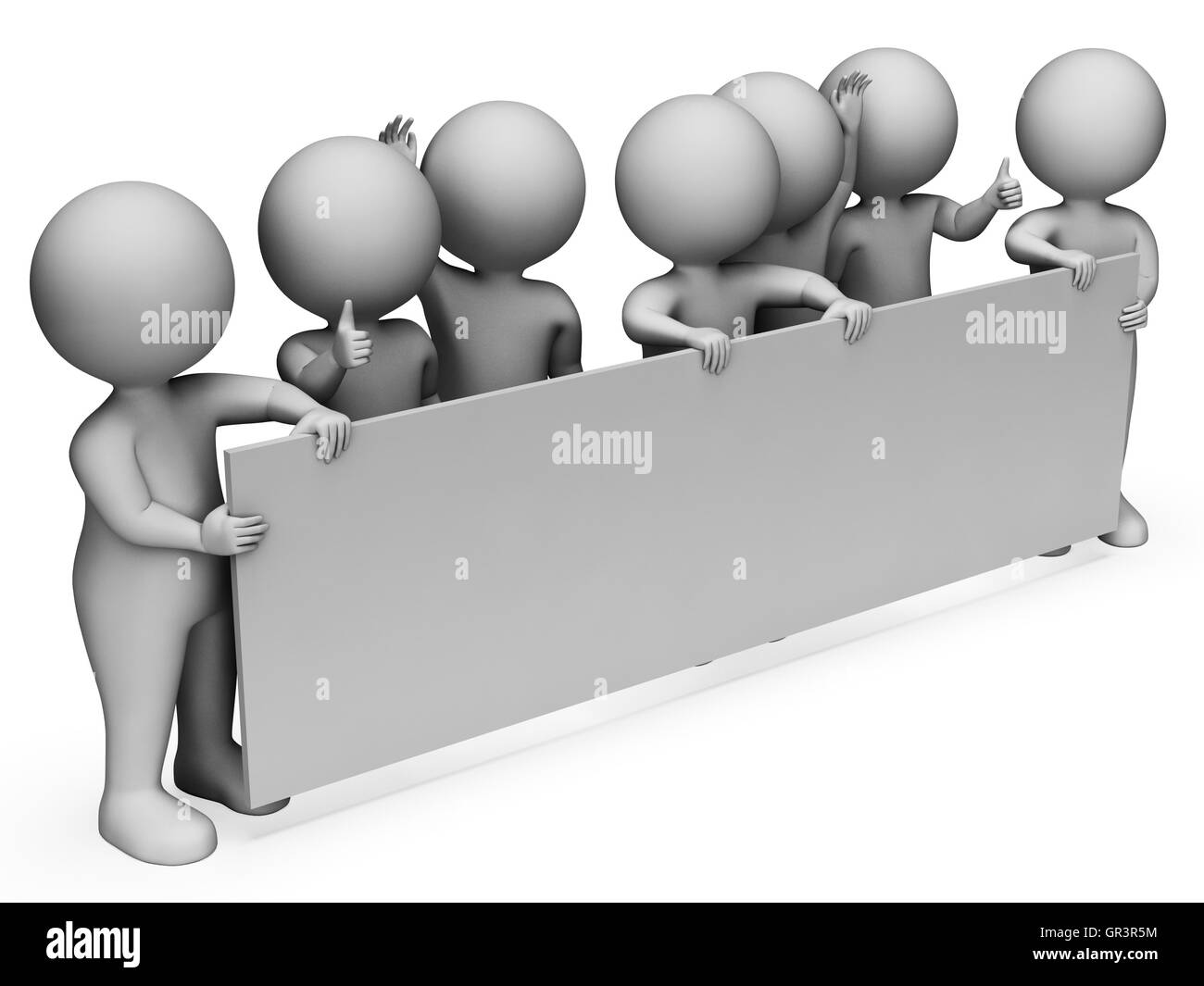 Sign Characters Representing Copy Space And Empty 3d Rendering Stock ...