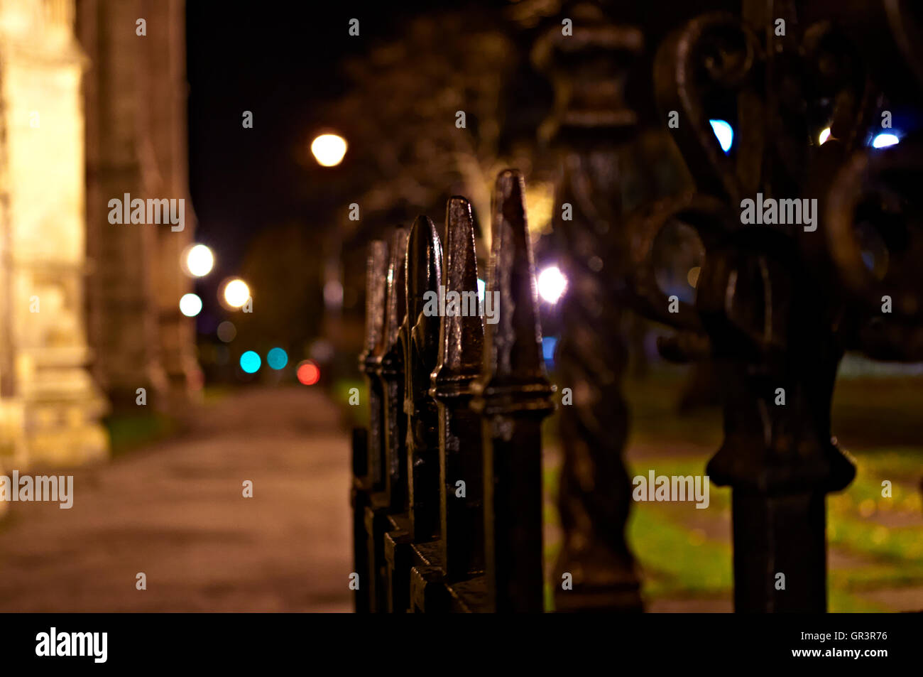 Old iron hand made fens Stock Photo - Alamy