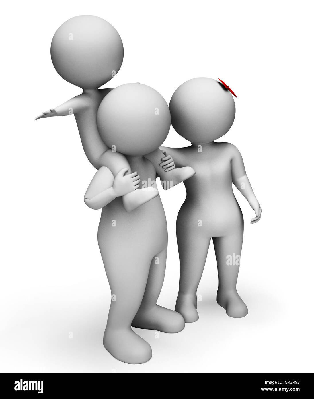 Family Parenting Indicating Blood Relation And Families 3d Rendering ...