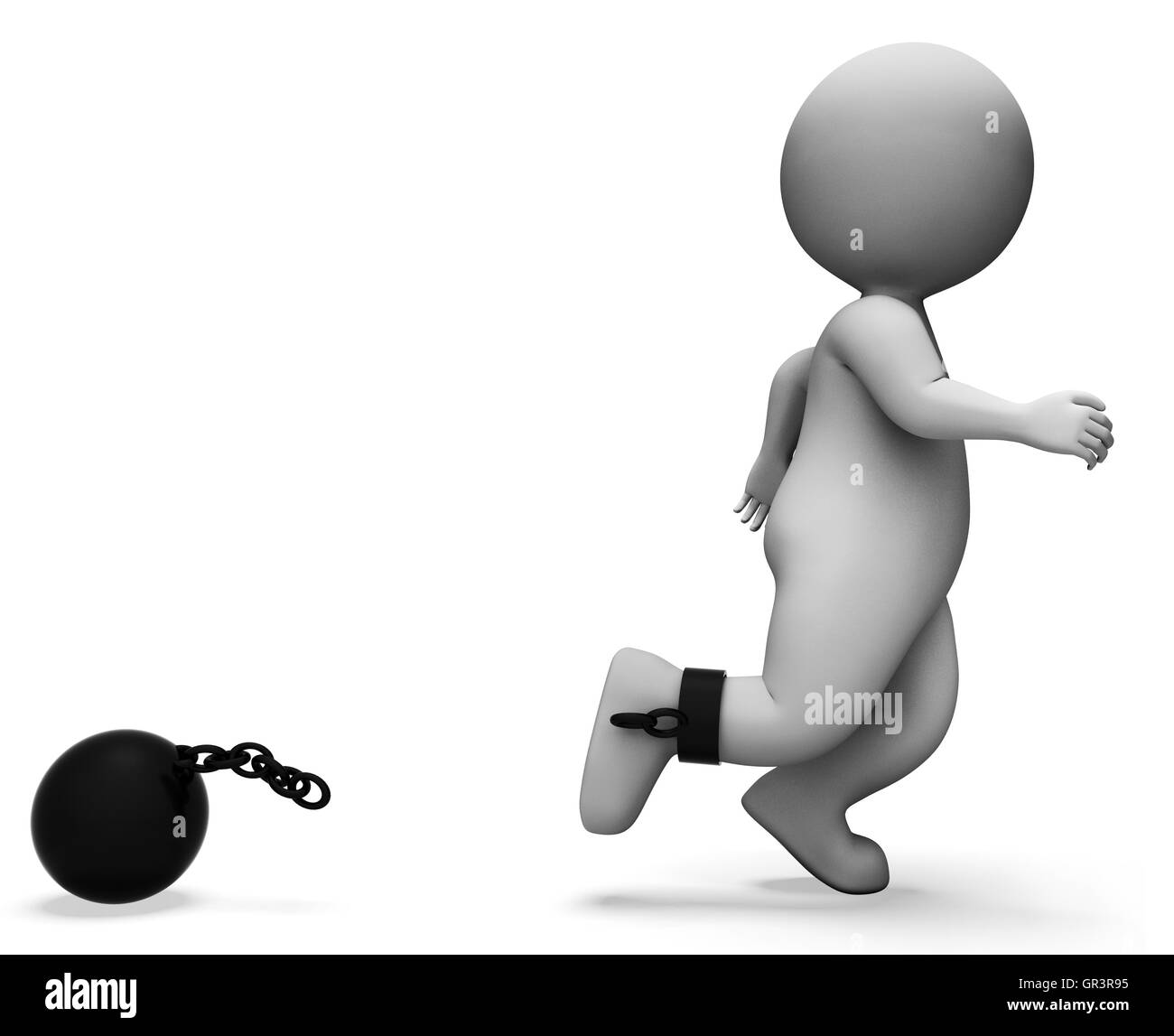 Freedom Character Meaning Illustration Render And Escapes 3d Rendering ...