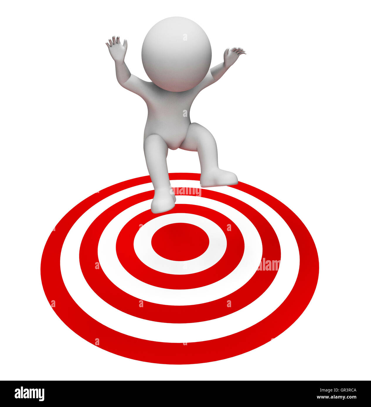 Success Target Meaning Ambitious Winning And Victors 3d Rendering Stock ...