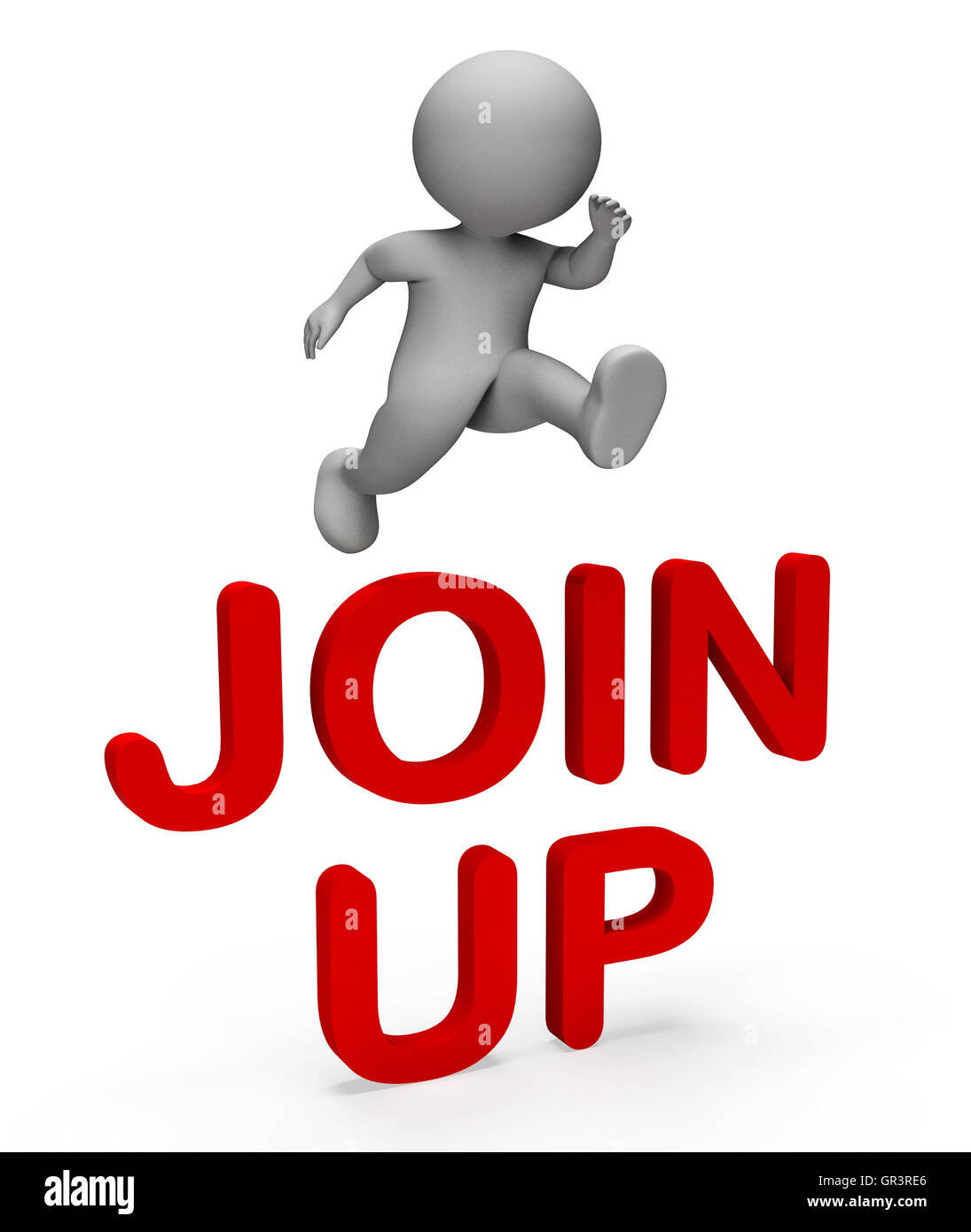 Join Up Showing Illustration Render And Subscription 3d Rendering Stock ...