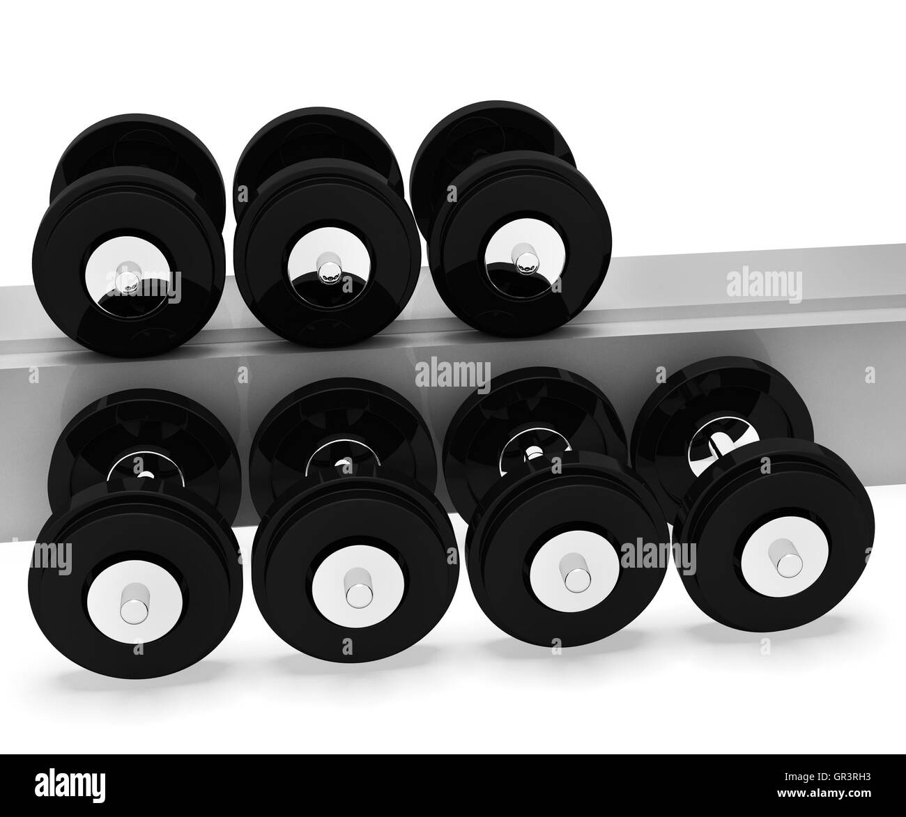 Exercise Gym Indicating Workout Equipment And Exercising 3d Rendering ...