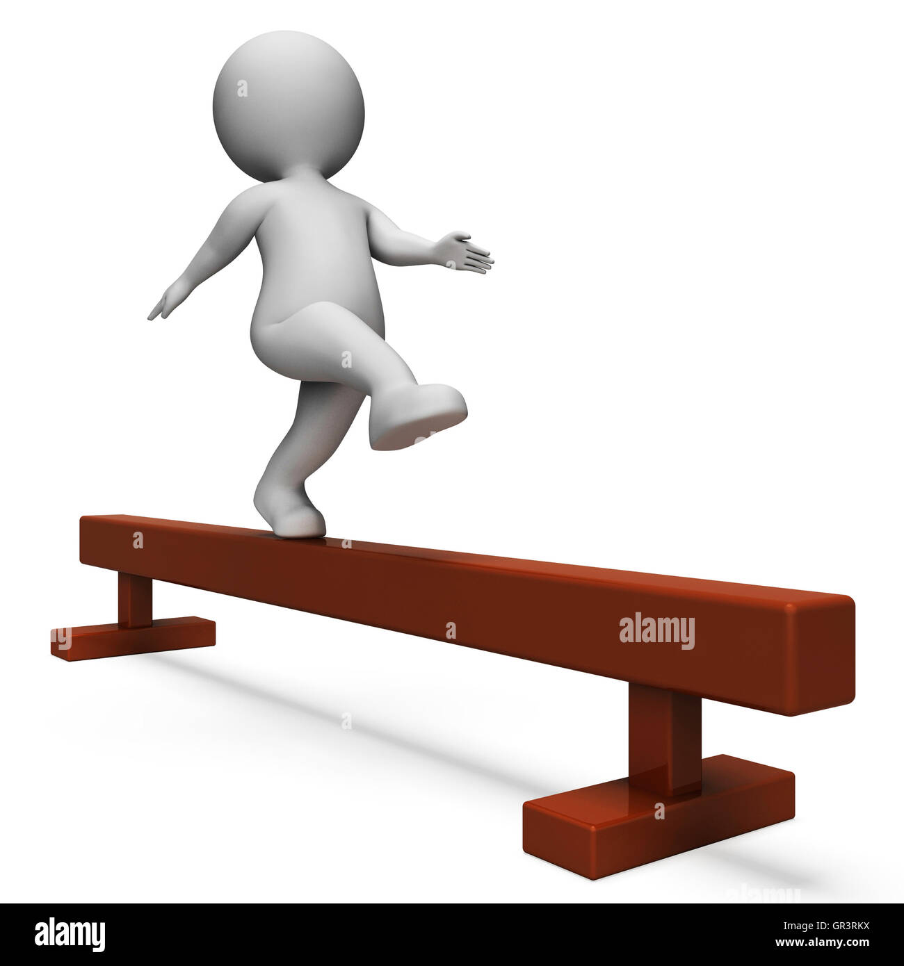 Gymnast balance beam Cut Out Stock Images & Pictures - Alamy