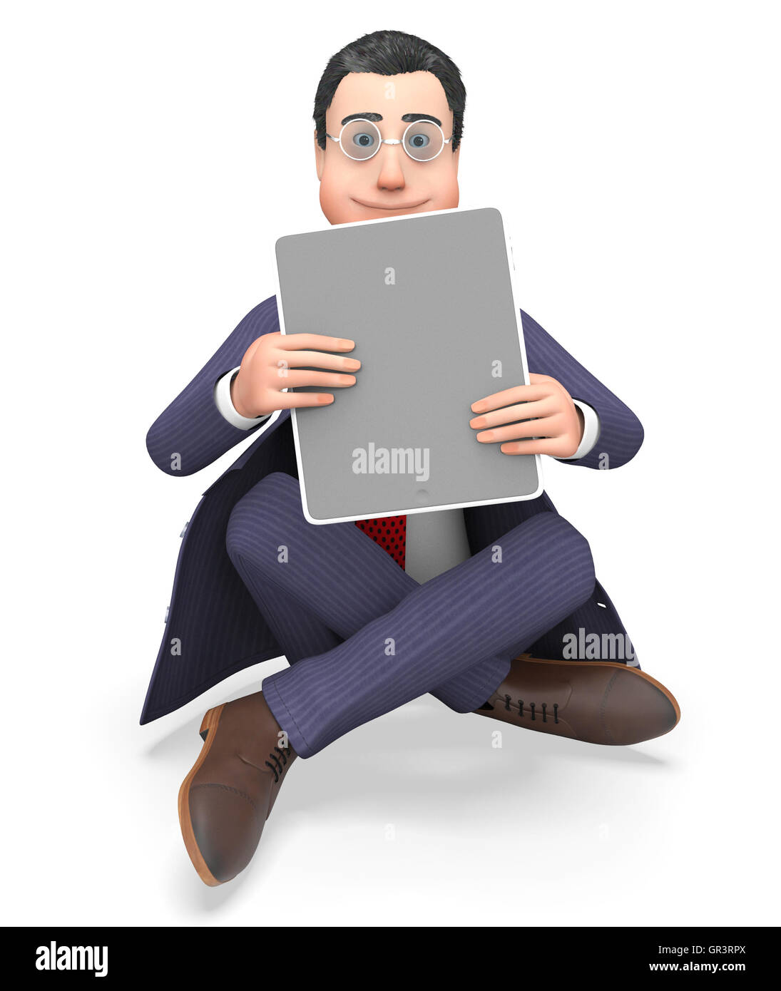 Online Character Showing World Wide Web And Business Person 3d ...