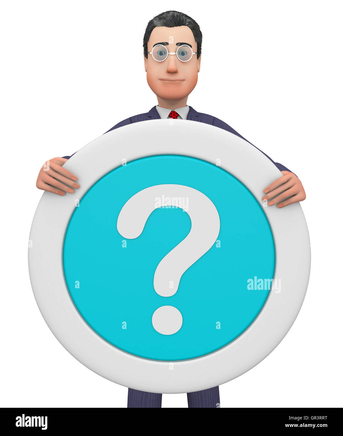 Question Mark Meaning Not Sure And Uncertain 3d Rendering Stock Photo ...