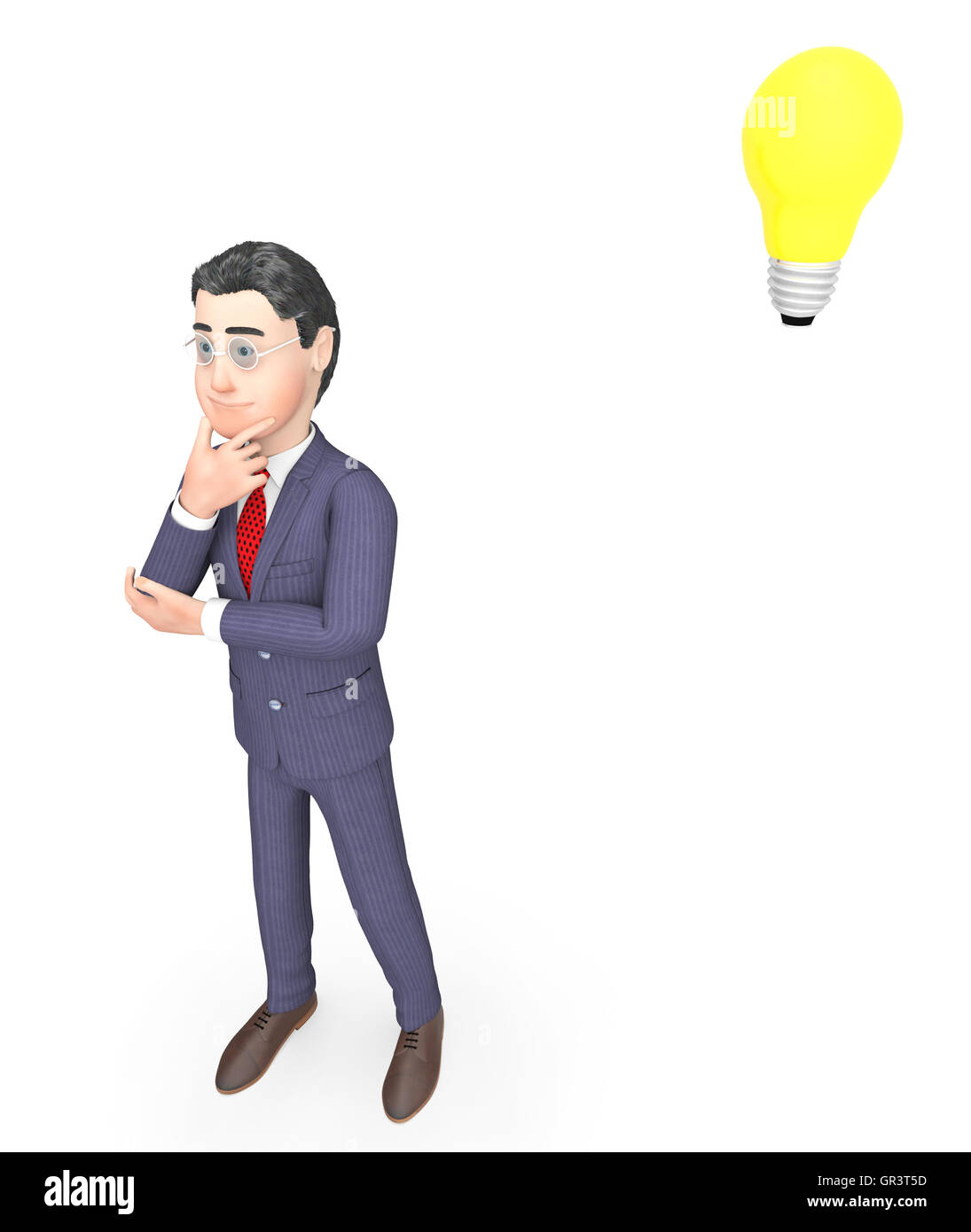 Person thinking lightbulb Cut Out Stock Images & Pictures - Alamy