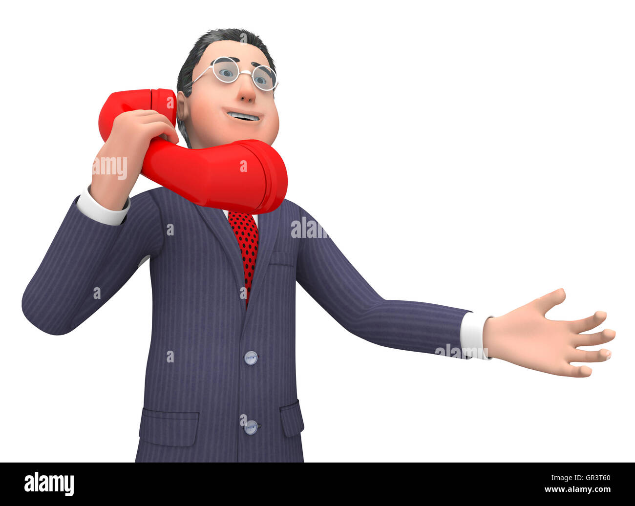 Talking Call Indicating Business Person And Talked 3d Rendering Stock ...
