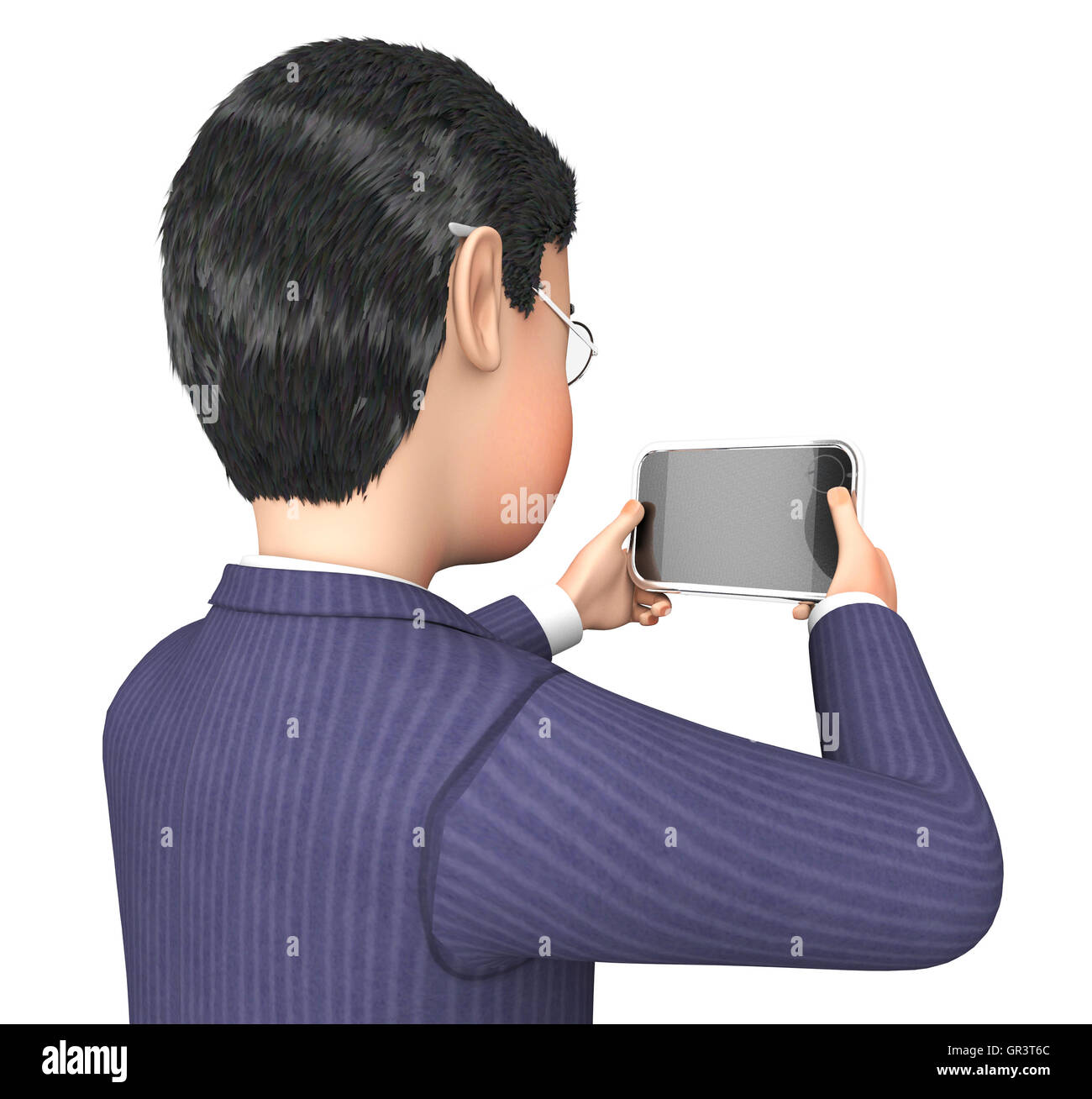 Photo Character Indicating Take Picture And Business 3d Rendering Stock ...
