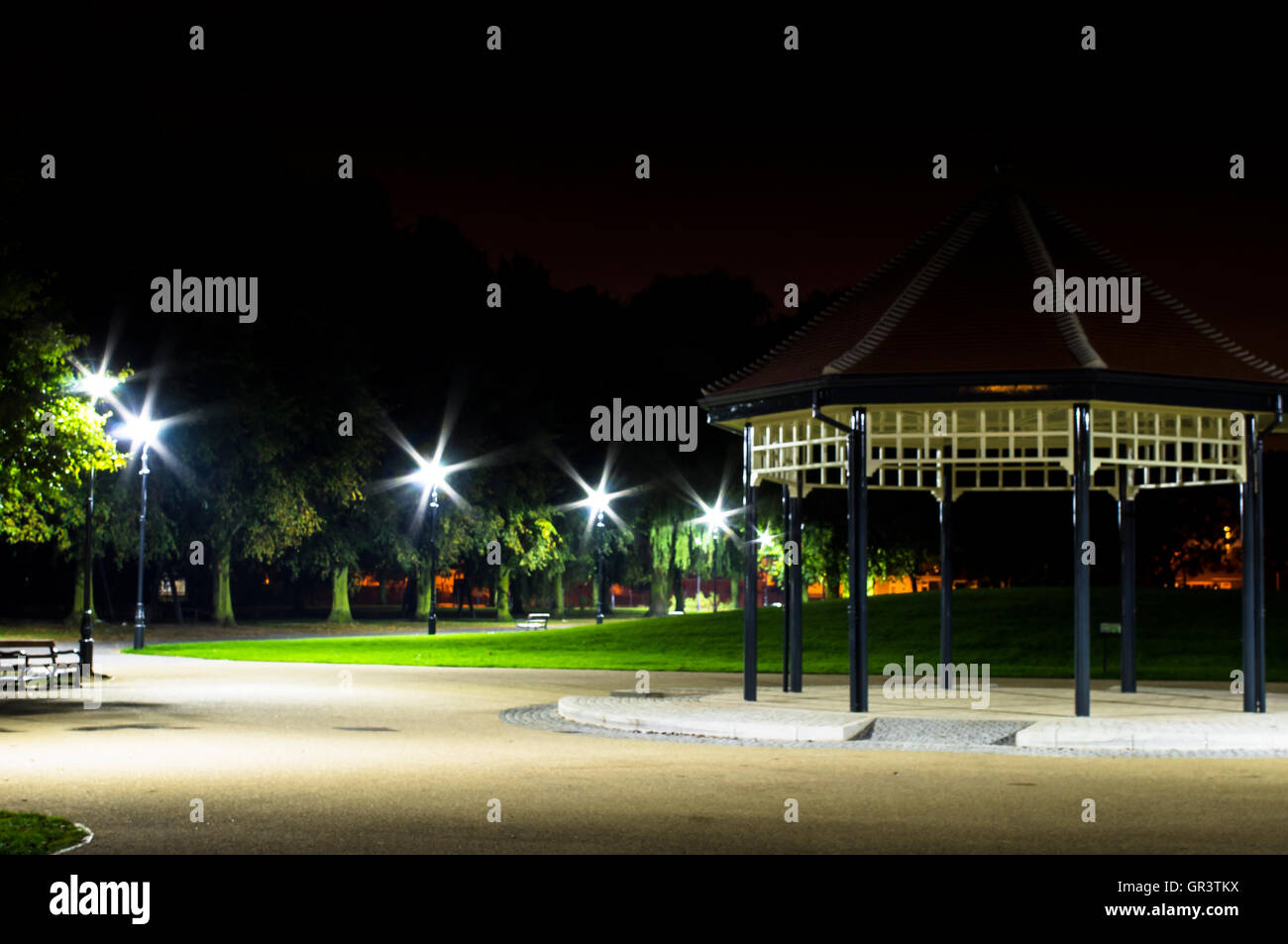 Bentley Park in the night Stock Photo - Alamy