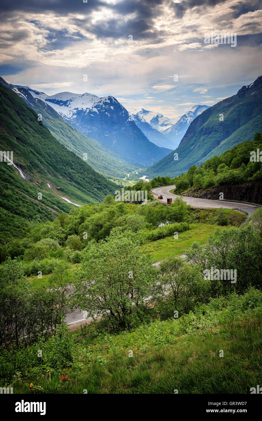 Looking down a valley formed by ice in Norway Stock Photo - Alamy