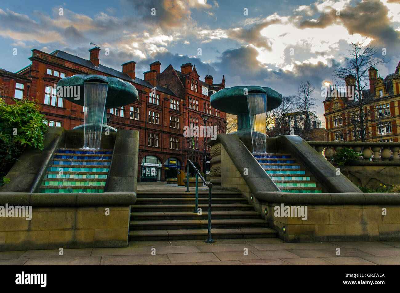 Sheffield City - square in Town center Stock Photo - Alamy