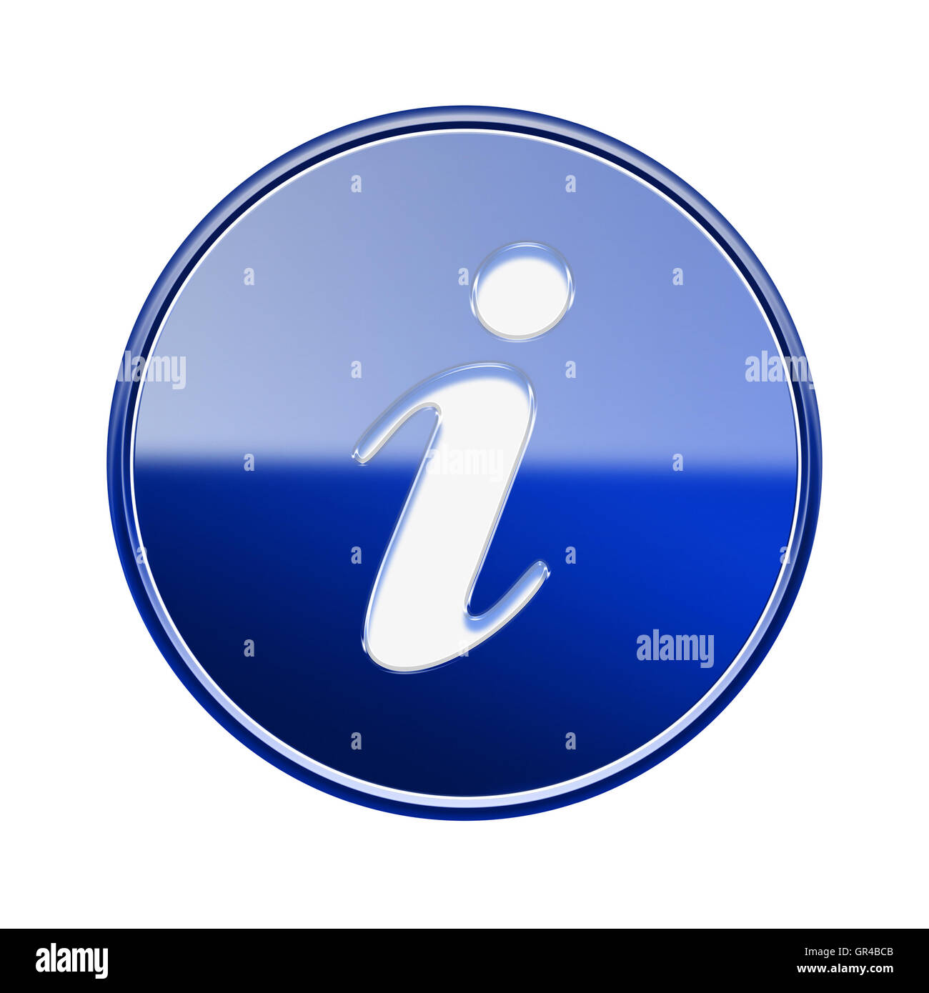 Information icon glossy blue, isolated on white background Stock Photo ...