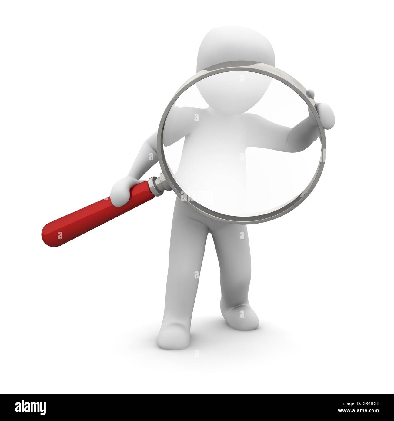 magnifying glass red Stock Photo - Alamy