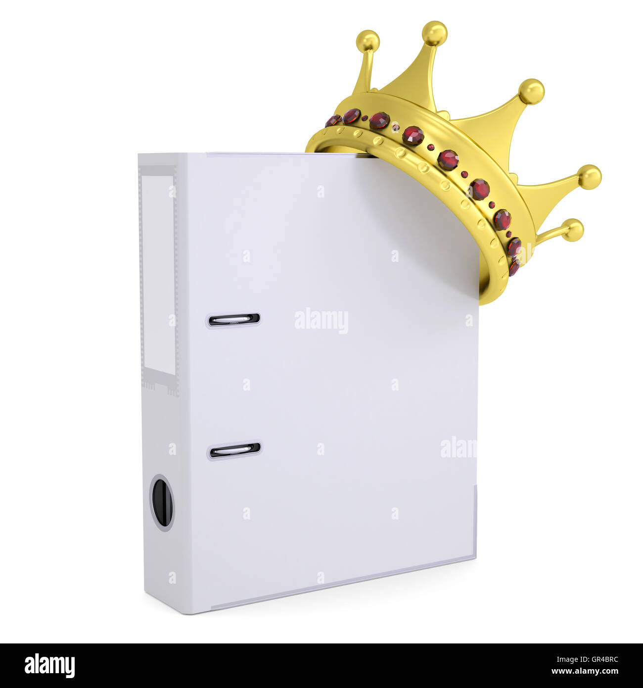 Crown on the office folder Stock Photo - Alamy