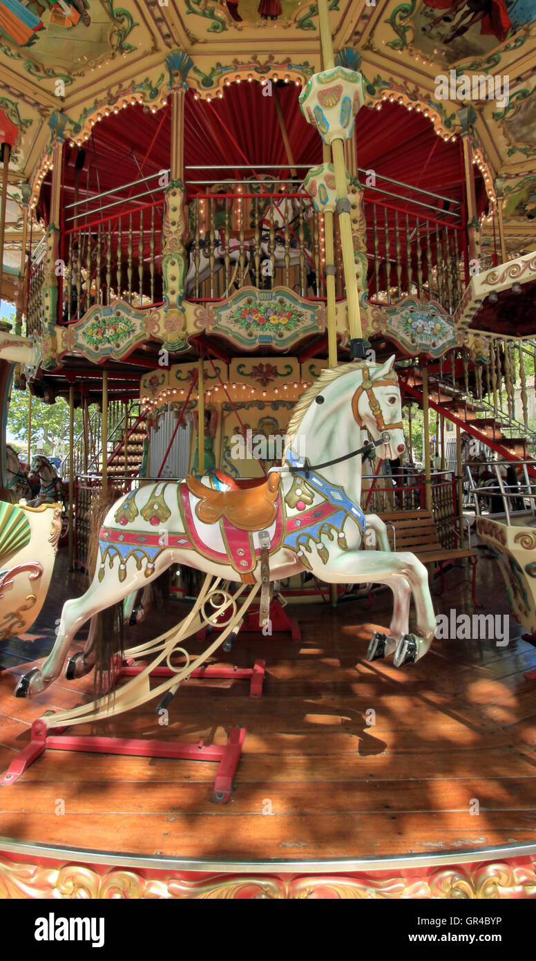 Carousel with horses Stock Photo - Alamy