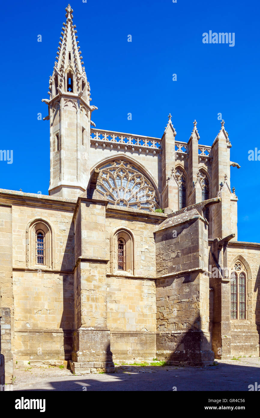 Medieval Gothic small Cathedral, Carcassonne Stock Photo - Alamy