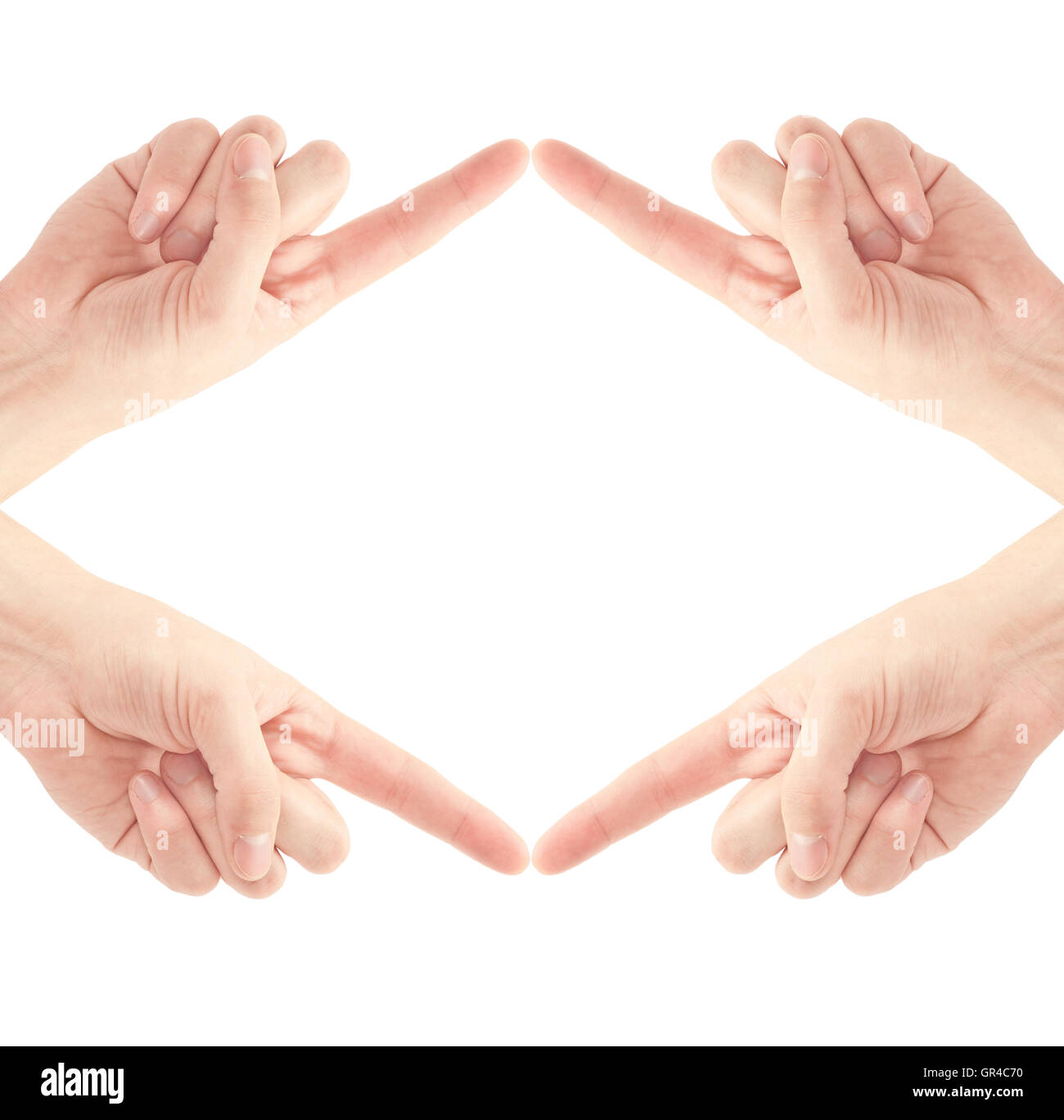 People touching by fingers, isolated on white Stock Photo - Alamy