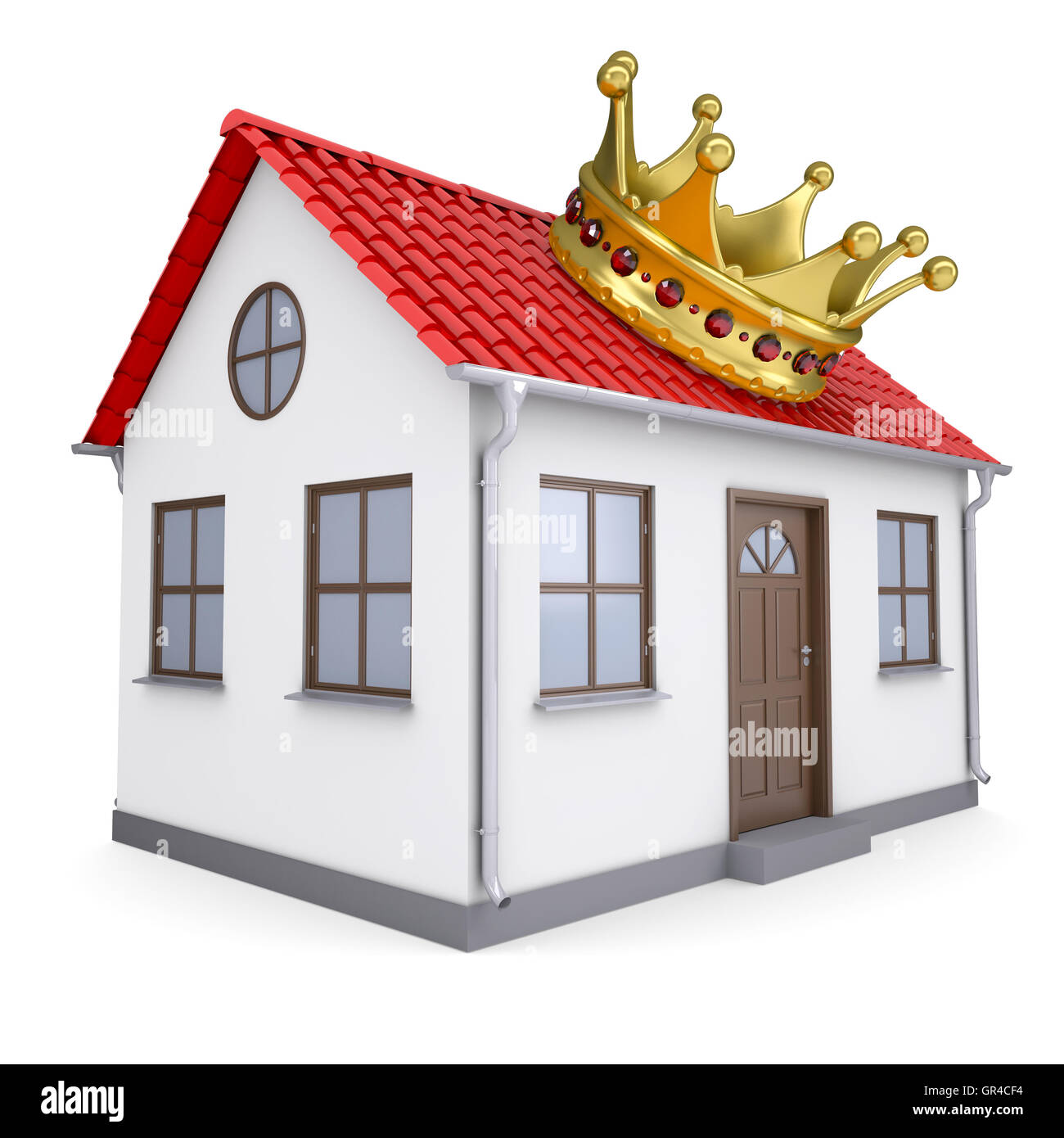 A small house with a crown Stock Photo - Alamy