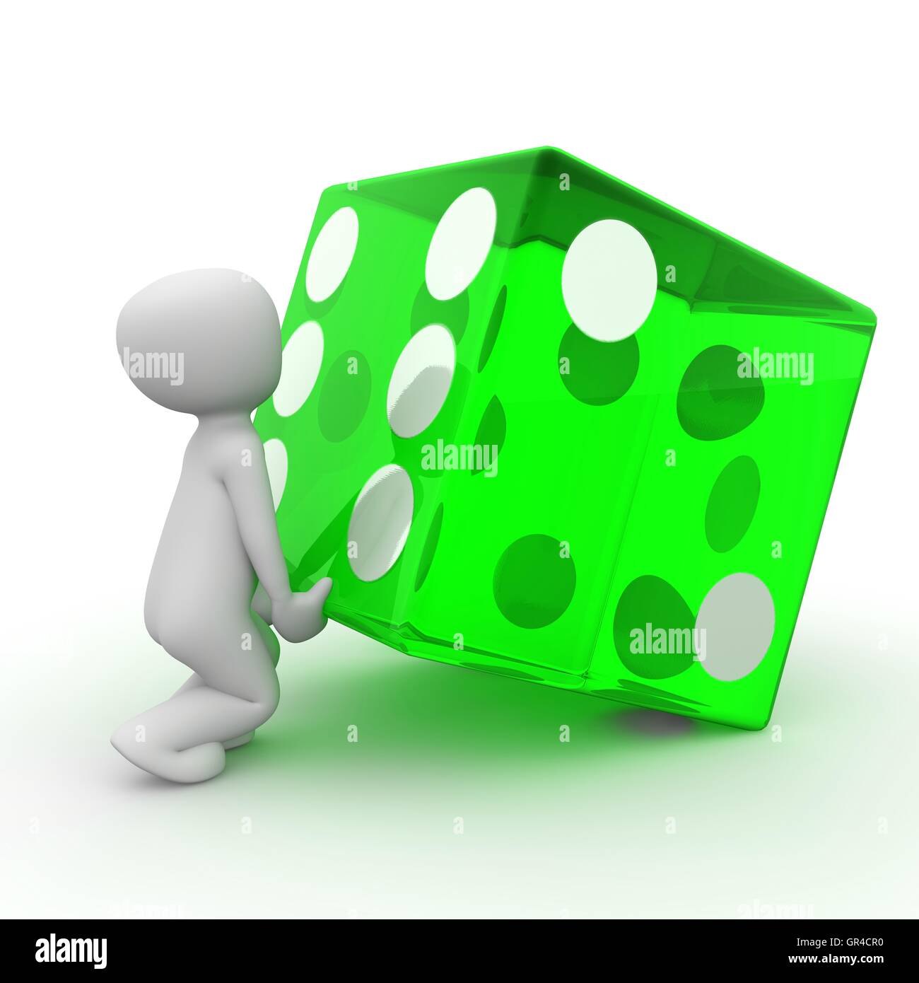 Green cube 2 Stock Photo - Alamy