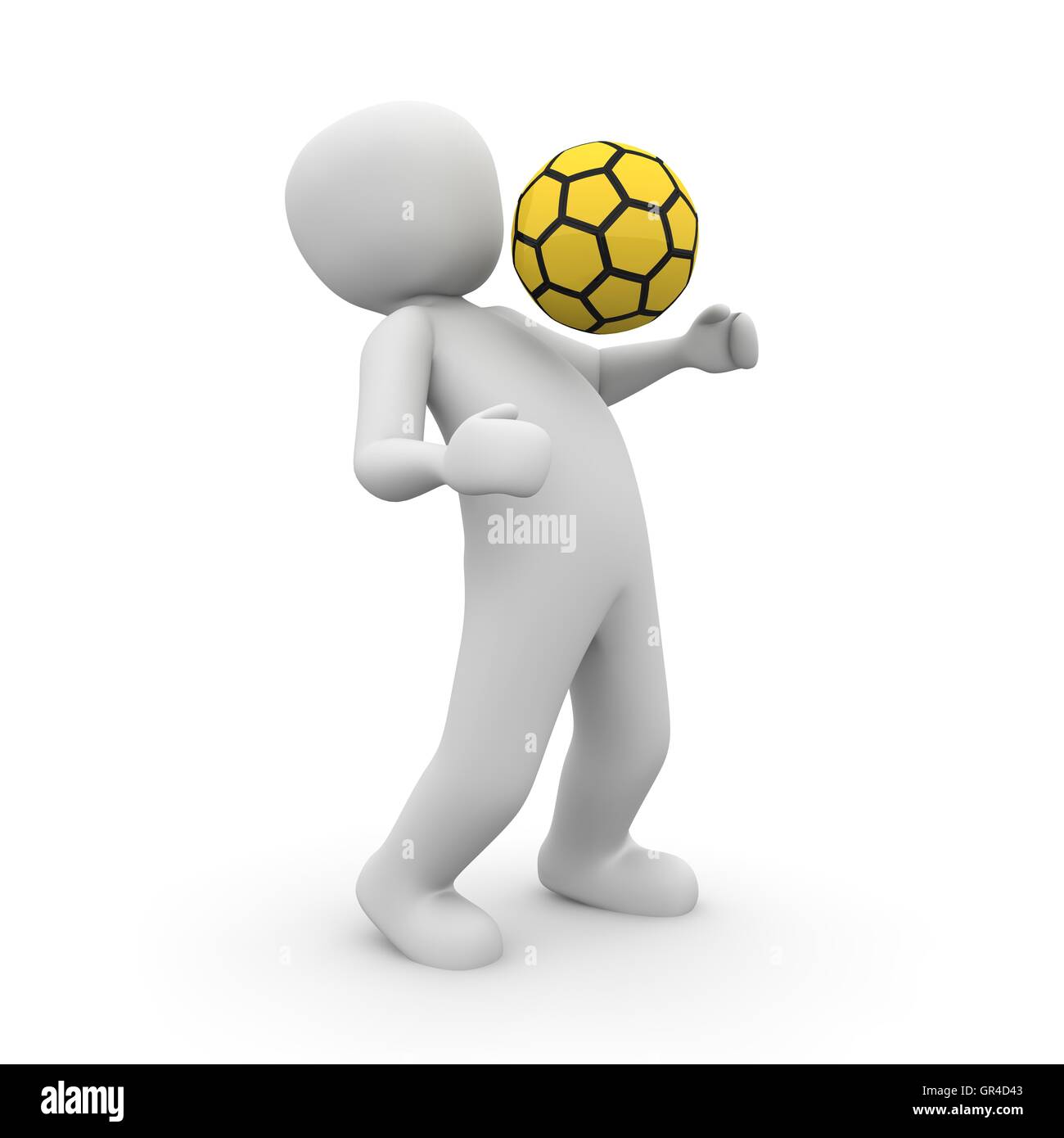Soccer player yellow Stock Photo - Alamy