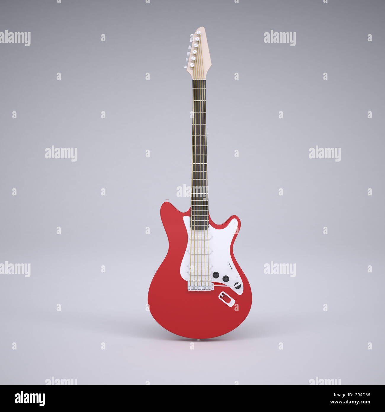 Red electric guitar Stock Photo - Alamy