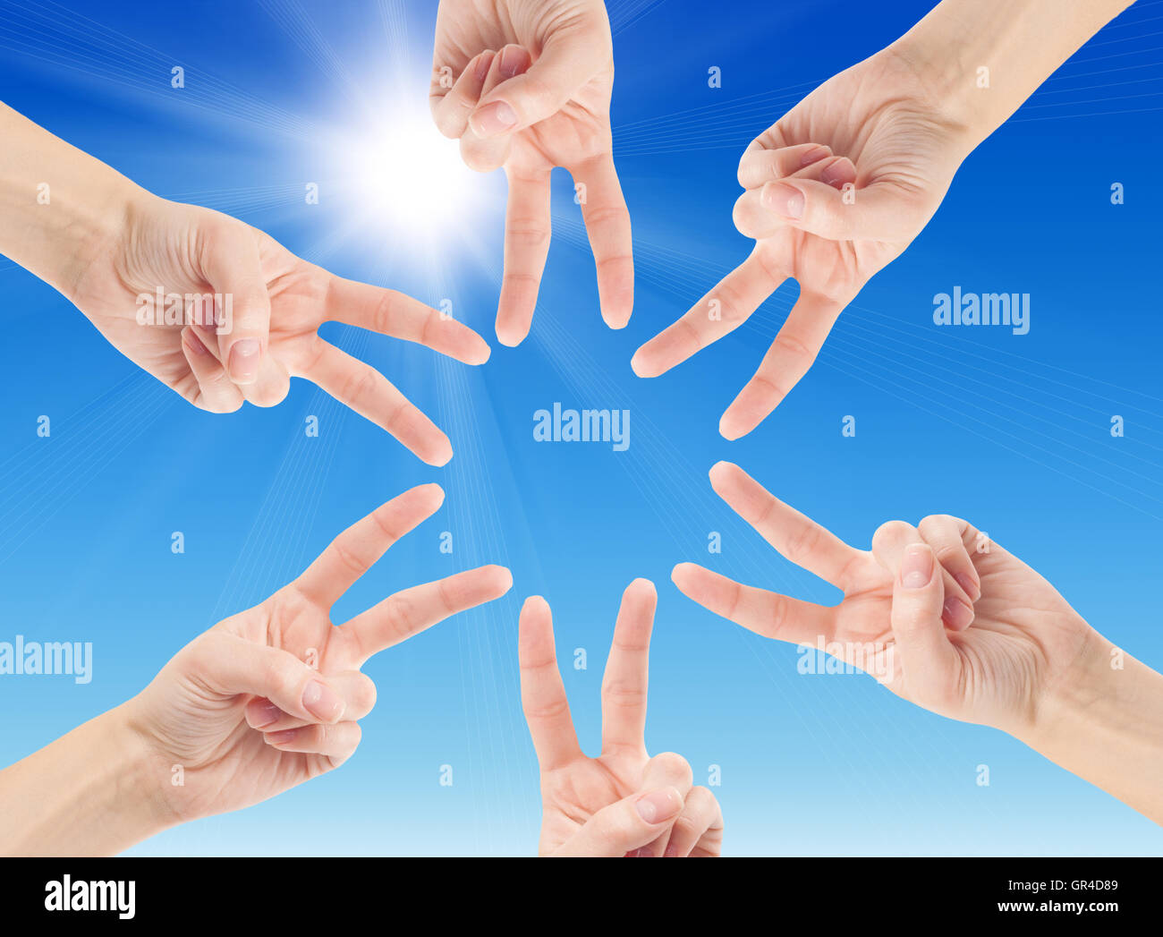 Finger forming star shape hi-res stock photography and images - Alamy