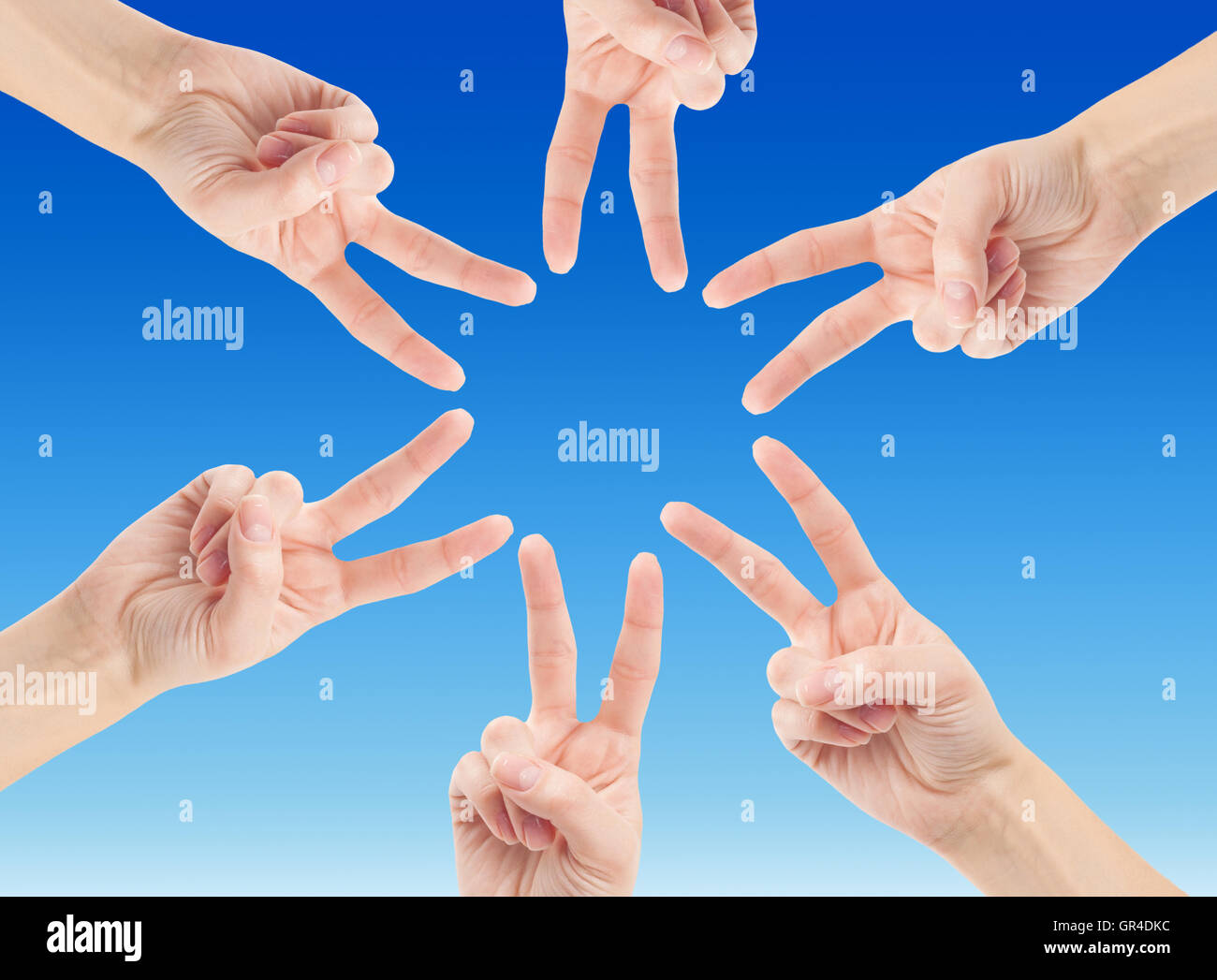 Finger forming star shape hi-res stock photography and images - Alamy