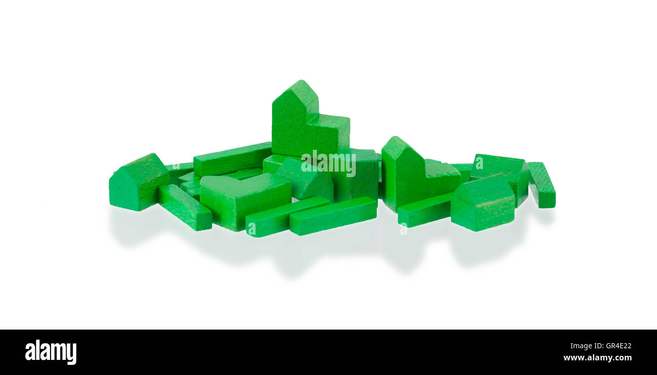 Small wooden building blocks isolated Stock Photo - Alamy