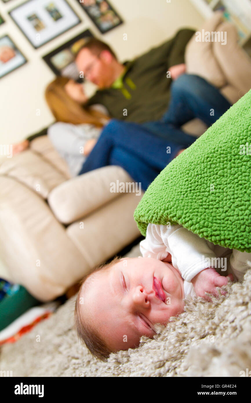 Parents with Newborn Baby Boy Stock Photo - Alamy
