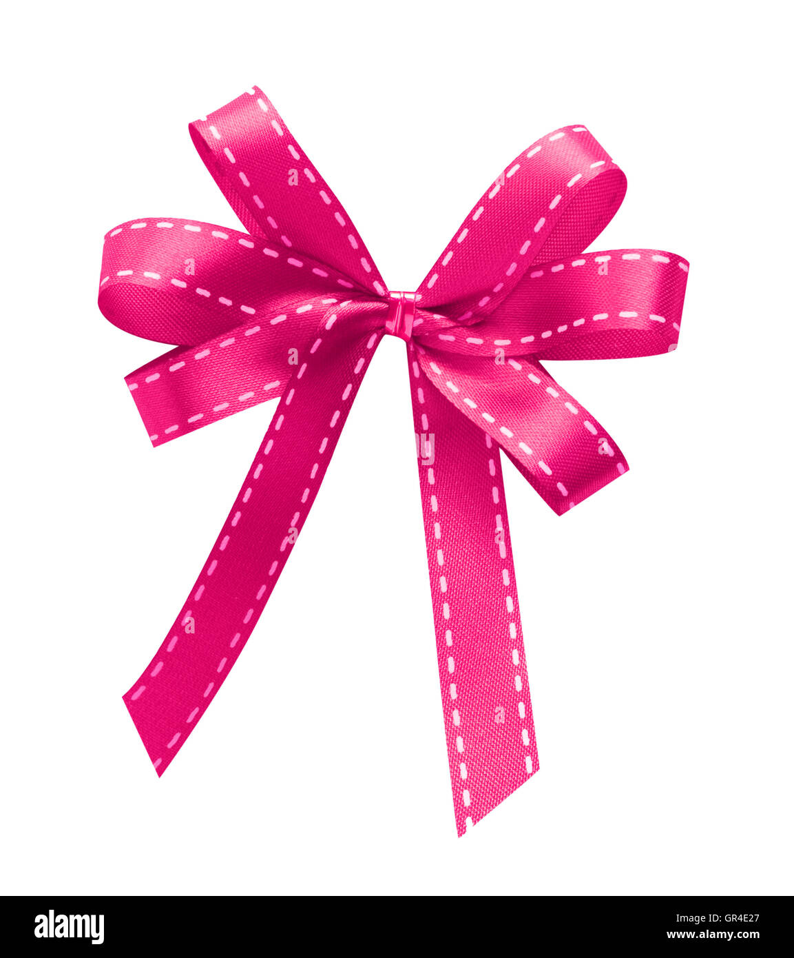Pink ribbon isolated on white background Stock Photo - Alamy