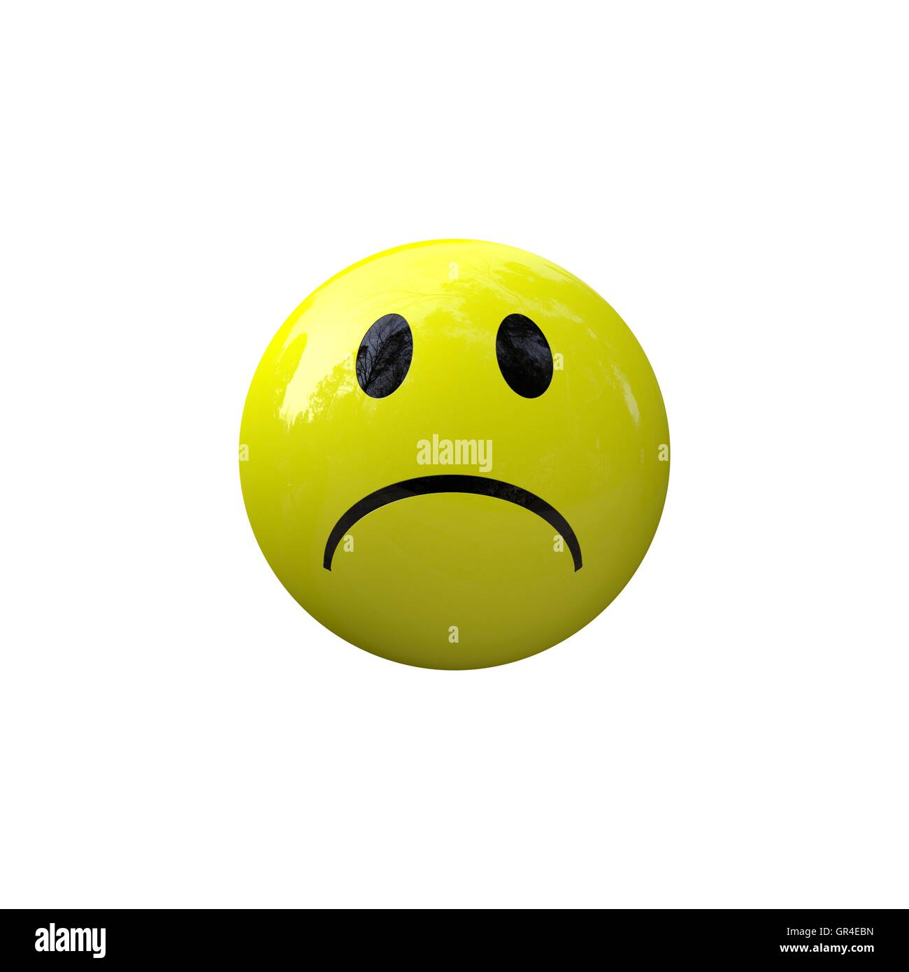 Smiley sad yellow Stock Photo - Alamy