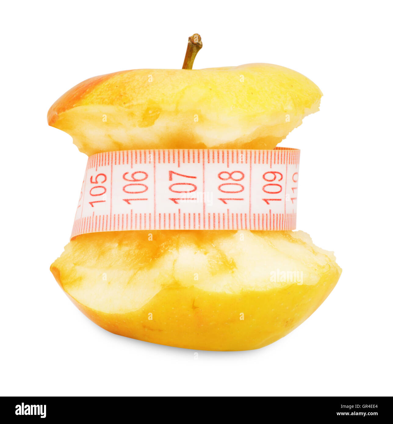 Apple with measurement Stock Photo - Alamy