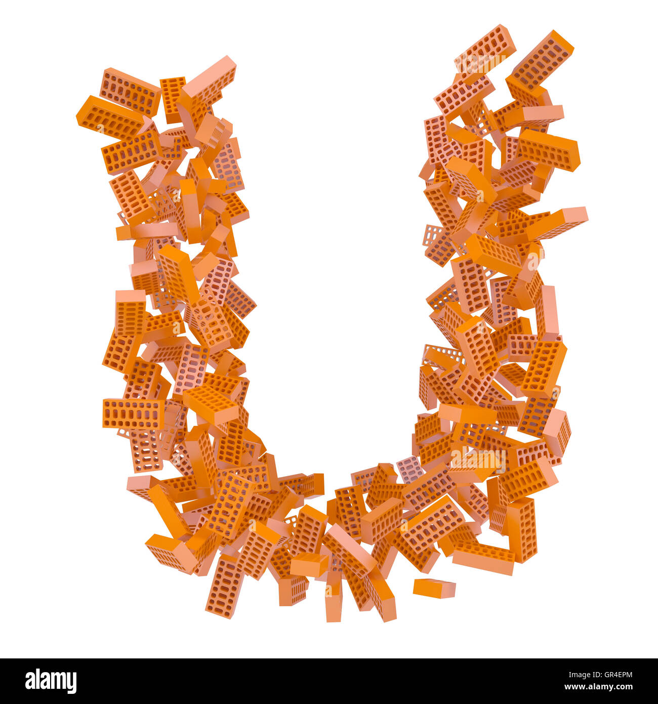The letter U is made up of bricks Stock Photo - Alamy