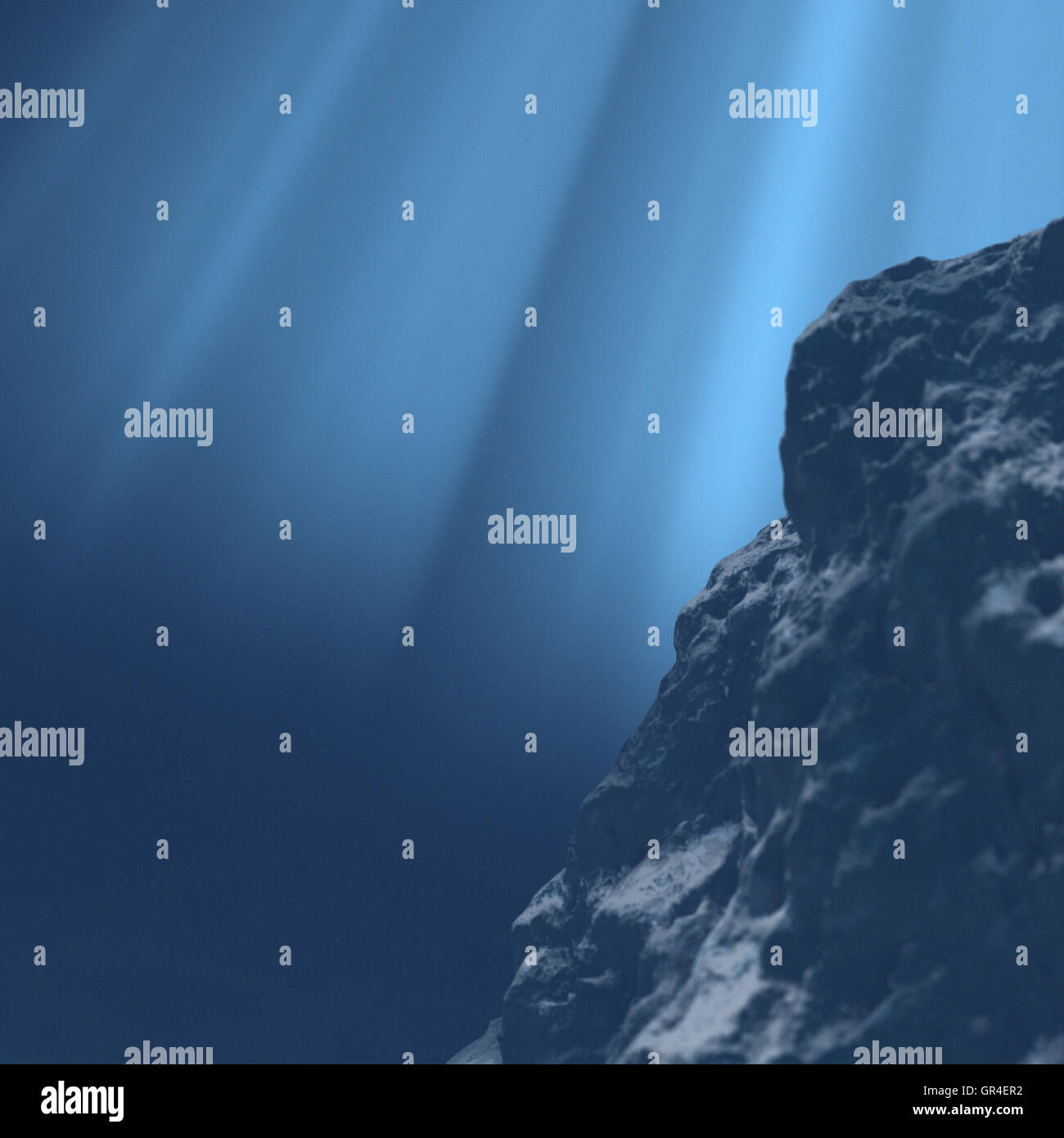 Underwater. Large stone in the water Stock Photo - Alamy