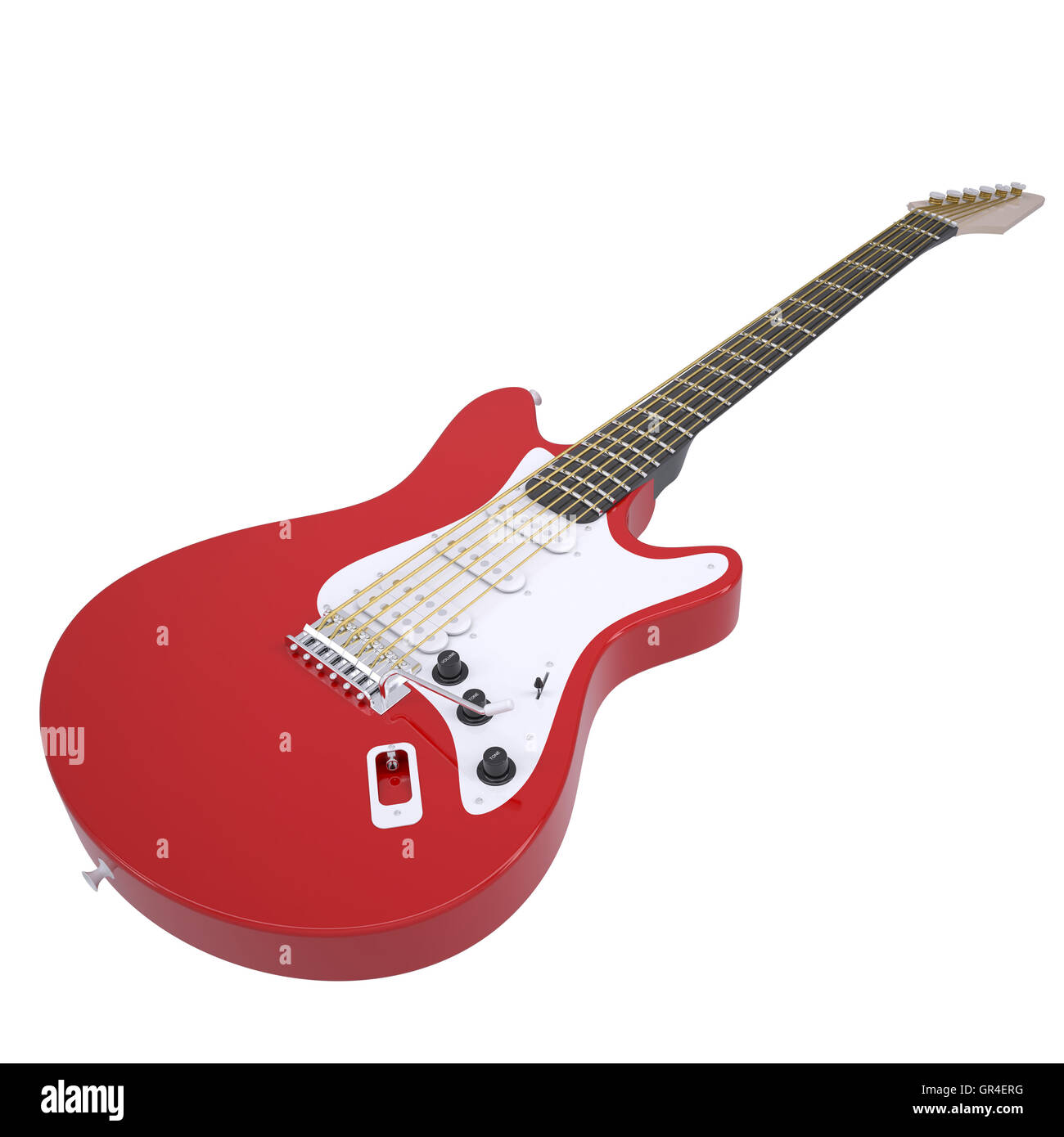 Red electric guitar Stock Photo - Alamy