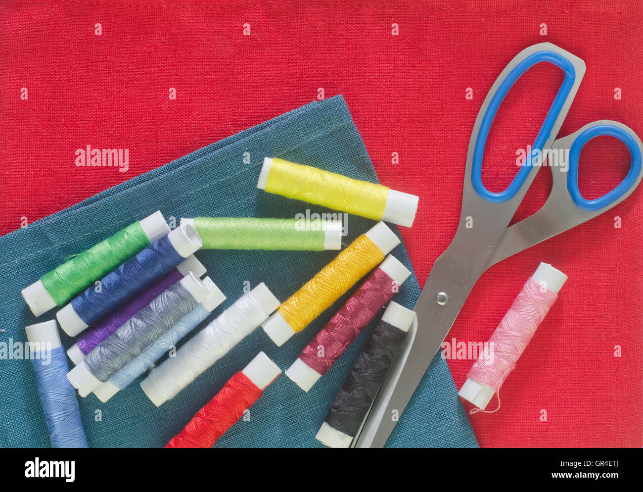 thread and scissors Stock Photo - Alamy