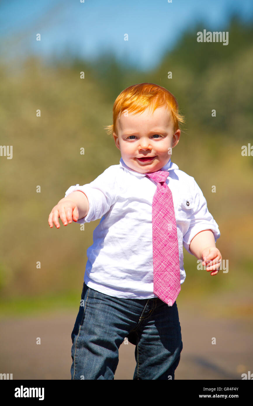 Baby First Steps Stock Photo - Alamy