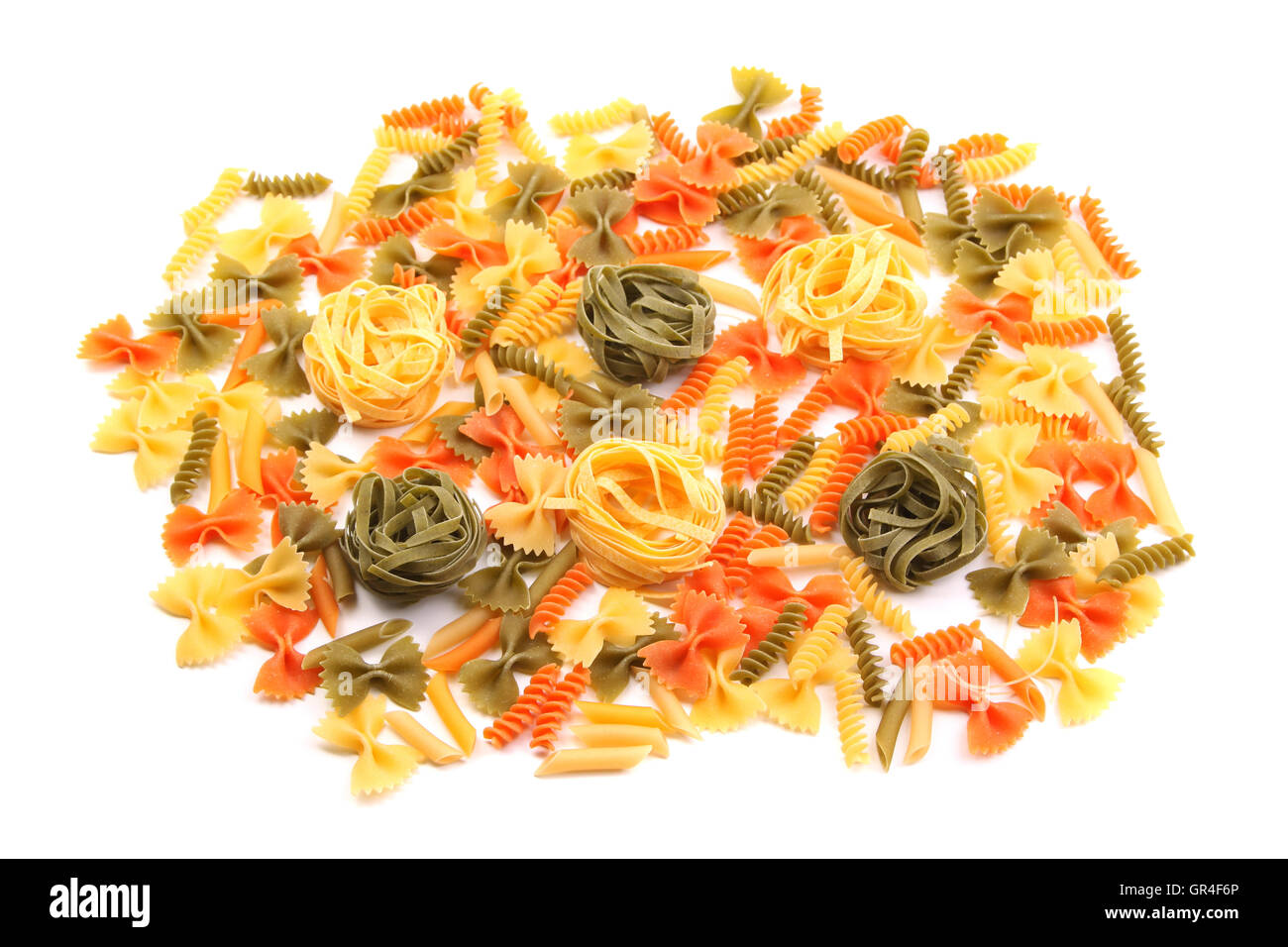A different pasta in three colors Stock Photo - Alamy