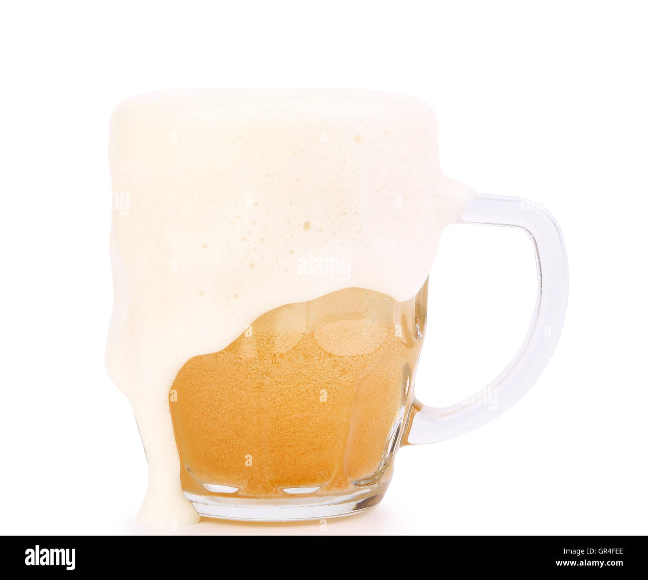 Mug of beer with froth Stock Photo - Alamy