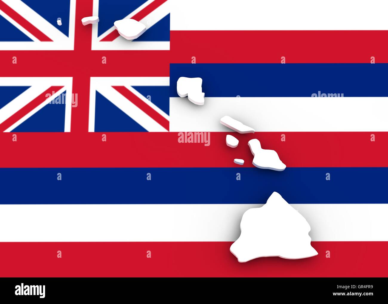 Honolulu city flag hi-res stock photography and images - Alamy