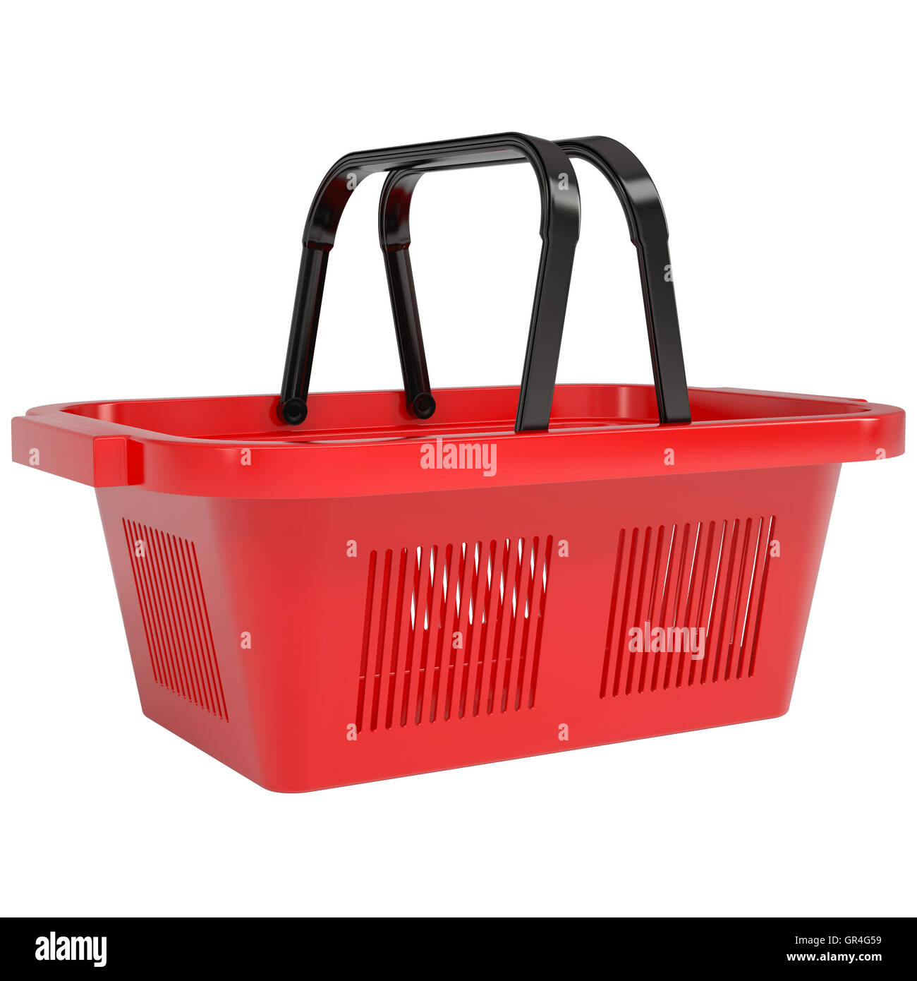 Red shopping basket Stock Photo - Alamy
