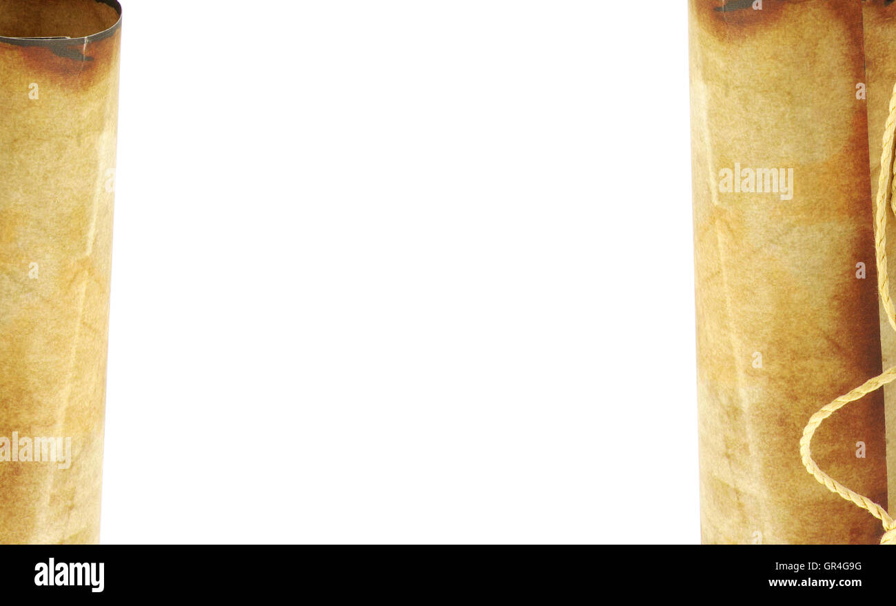 Old rolled paper Stock Photo - Alamy