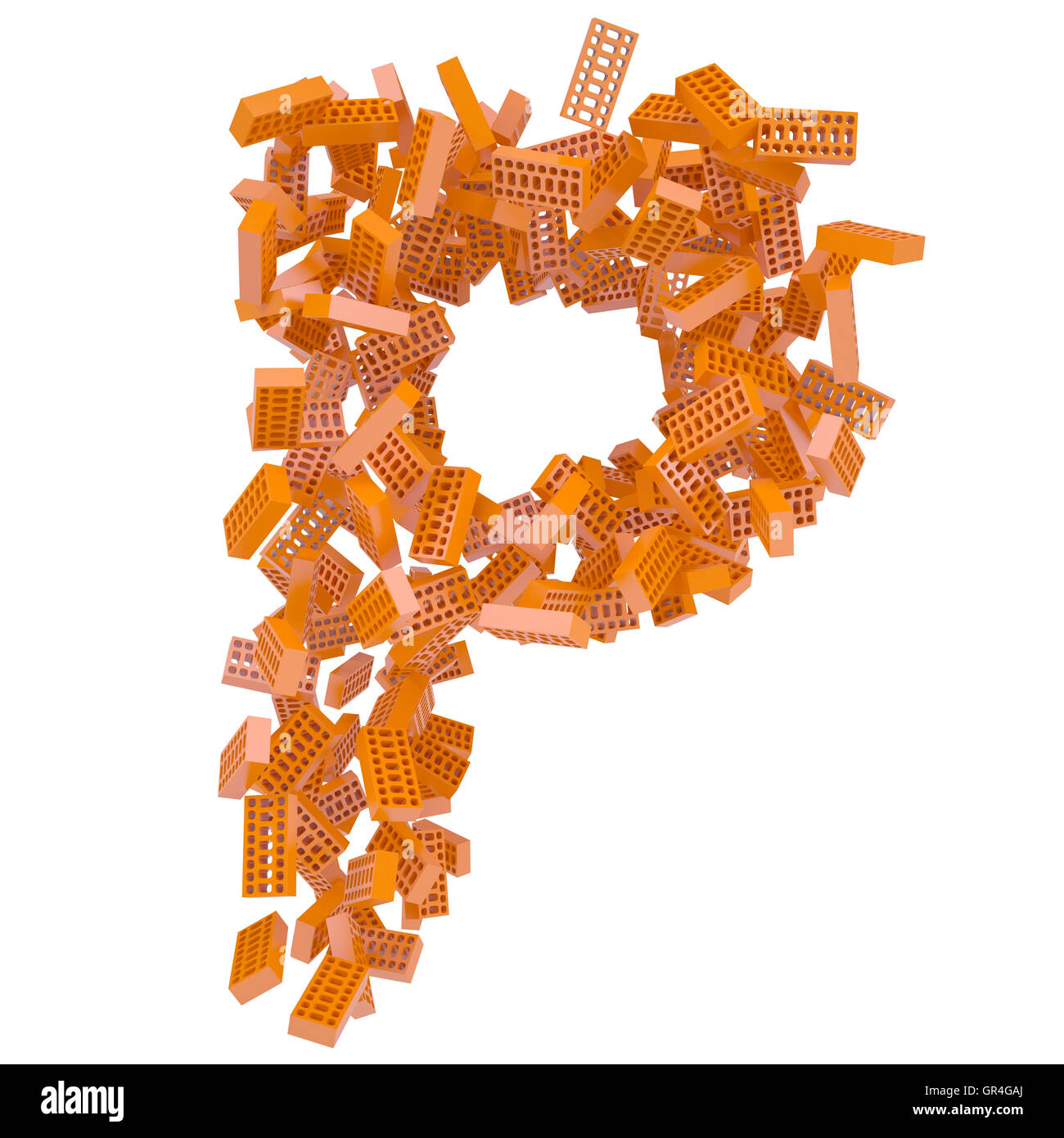 The letter P is made up of bricks Stock Photo - Alamy