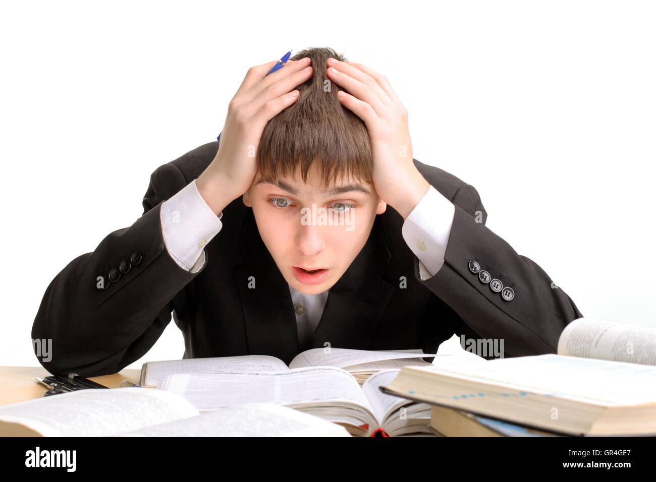 Shocked male college student hi-res stock photography and images - Alamy